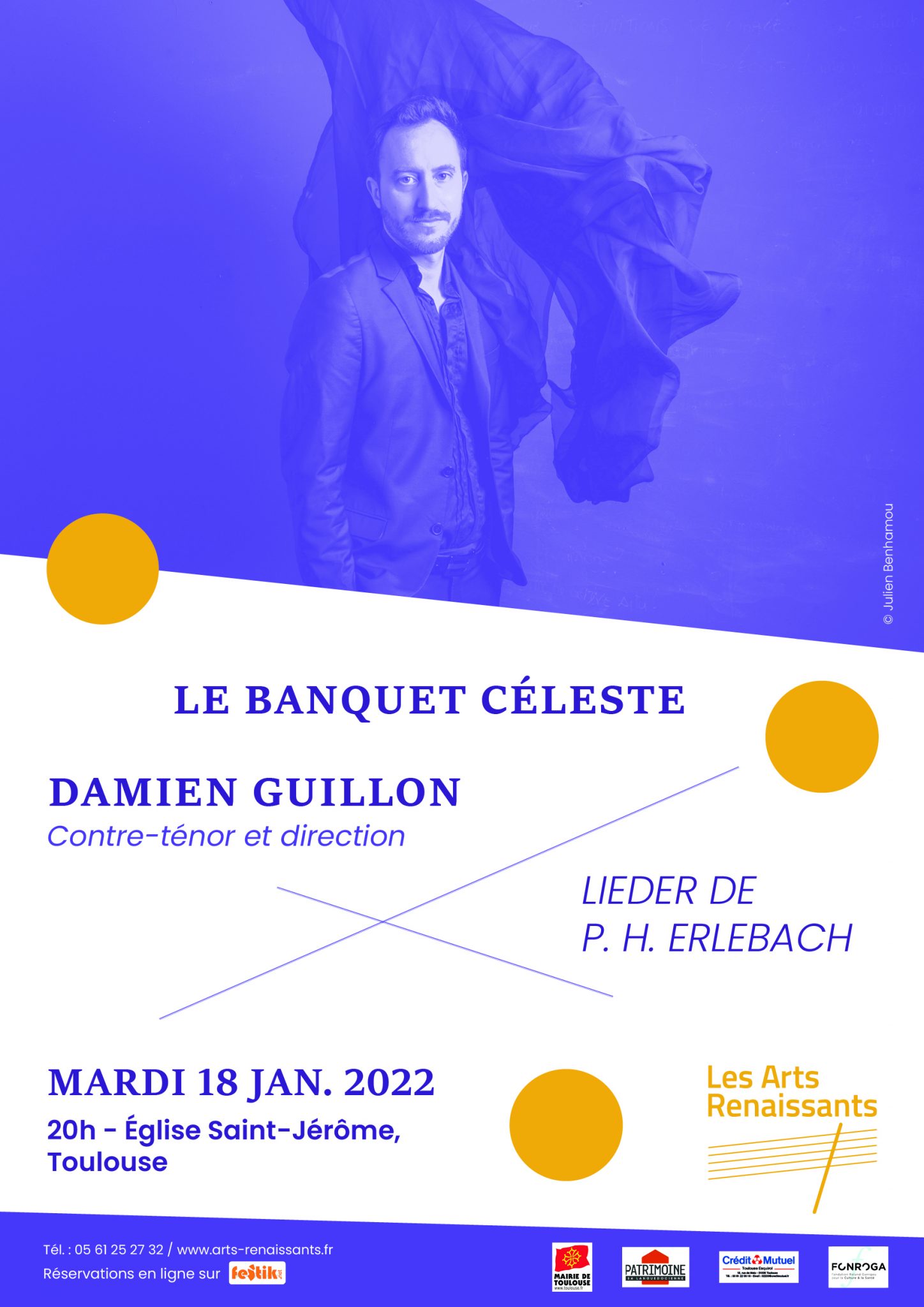 Le Banquet Céleste et Damien Guillon, invités des Arts Renaissants